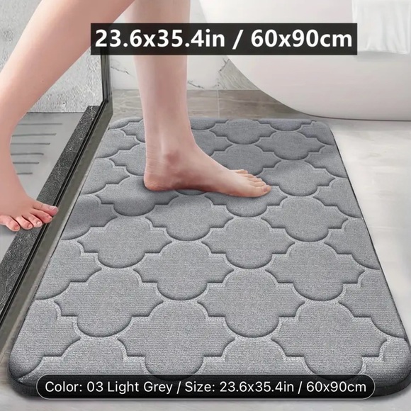Bath | Light Grey Bath Mat | Poshmark